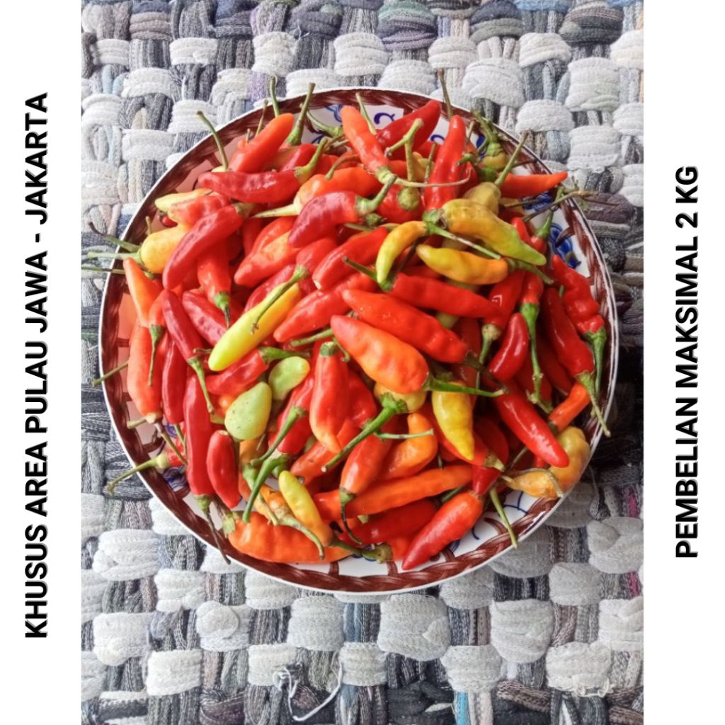 Jual Cabe Rawit Kiloan 100 gram Cabai Merah Segar Lombok Fresh - Aneka ...