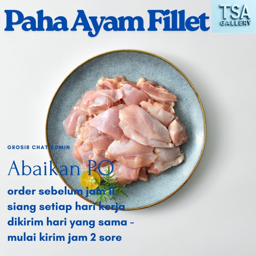 Jual PAHA AYAM fresh frozen fillet daging tanpa tulang 1 KG | Shopee ...