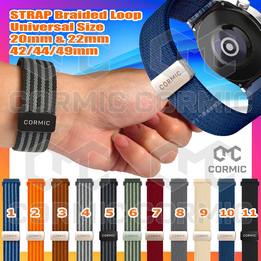 Jual Strap Smartwatch BRAIDED LOOP CORMIC Tali Jam Tangan Fabric Magnet ...
