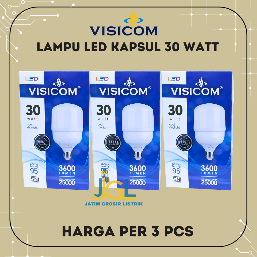 Jual Paket 3 Pcs Visicom Lampu LED Visicom 30 Watt Bergaransi 1 Tahun ...