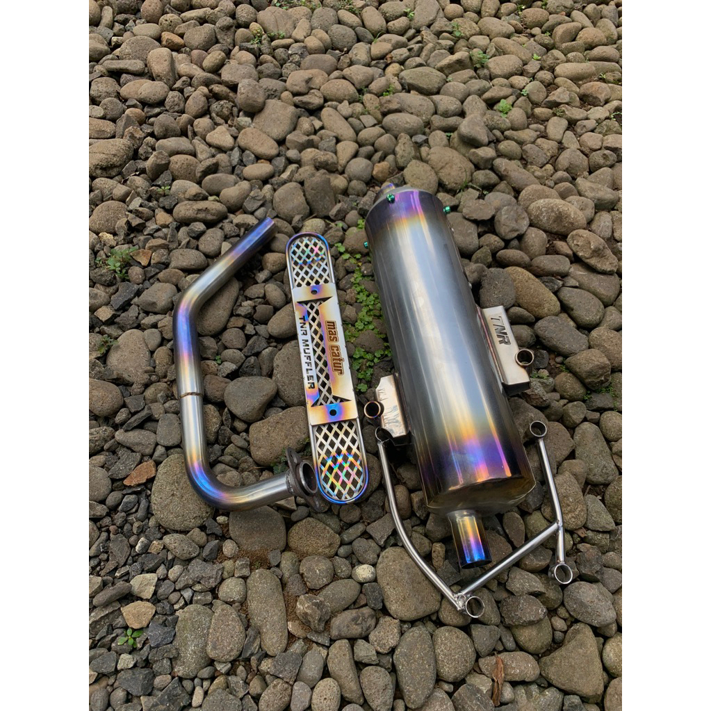 Jual knalpot kondoman luster v2 full baut titan TNR RACING MUFFLER ...