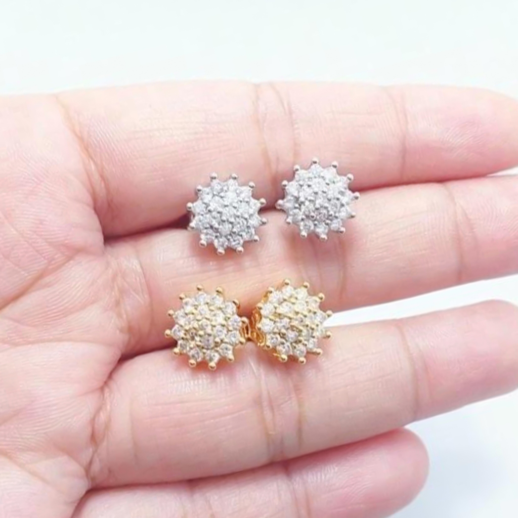 Jual anting giwang bunga mekar kecil mewah | Shopee Indonesia
