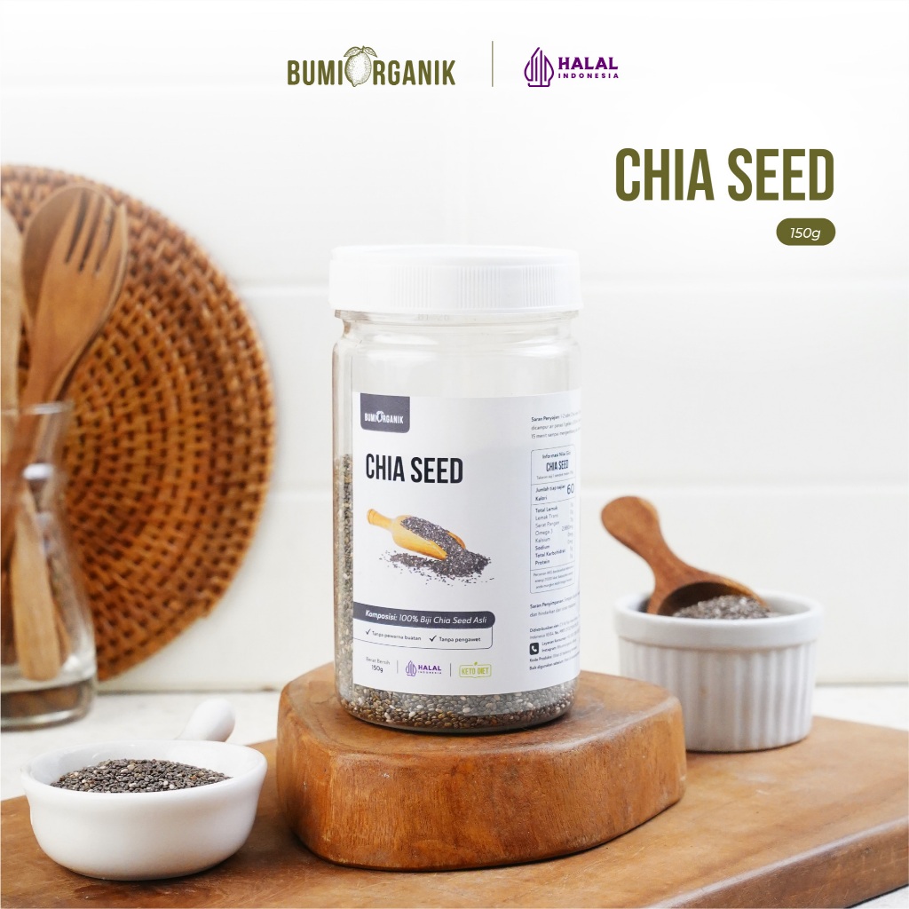 Jual CHIA SEEDS 150G BUMI ORGANIK / CHIA SEEDS ORGANIC / CHIA SEEDS ...
