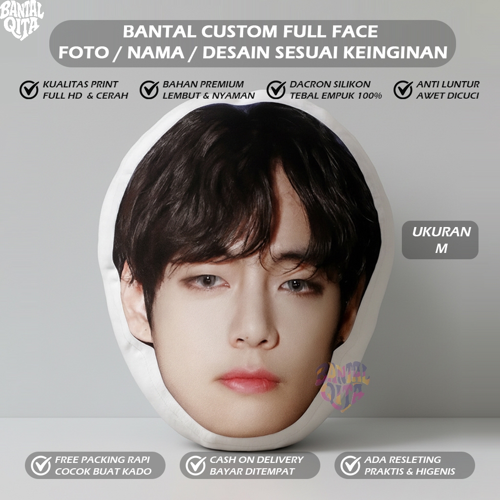 Jual Bantal Foto Bentuk Kepala Custom Size M Lucu Kekinian – Free Edit ...