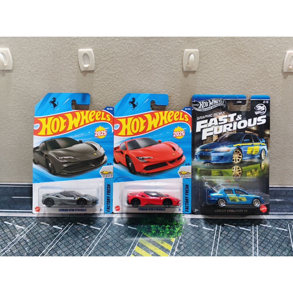 Jual Hotwheels Bundling Duo Ferrari SF90 + Lancer Evo FF Remix | Shopee ...