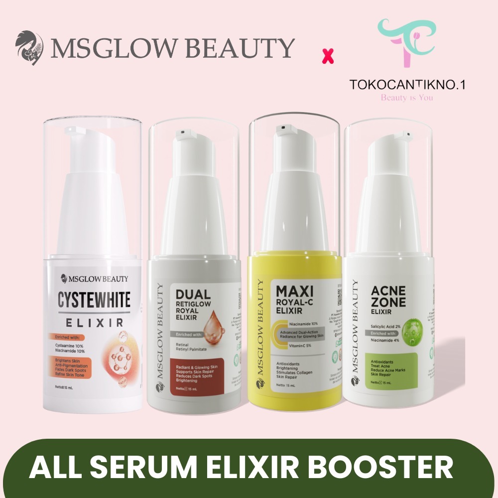 Jual MS GLOW SERUM ELIXIR BOOSTER CYSTEWHITE MAXI ROYAL C DUAL RETIGLOW ...