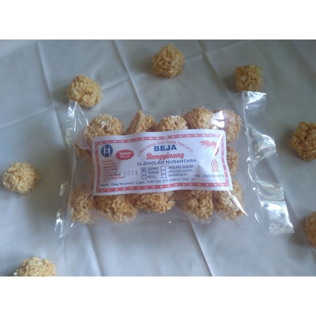 Jual rengginang mini rasa udang /oleh oleh khas cirebon | Shopee Indonesia