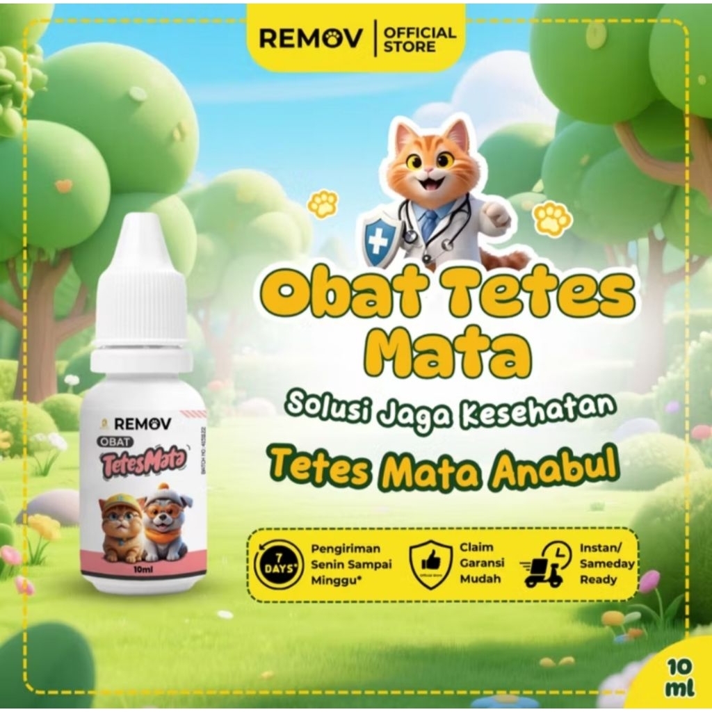 Jual REMOV OBAT TETES MATA KUCING DAN ANJING MENCEGAH IRITASI MATA DAN ...