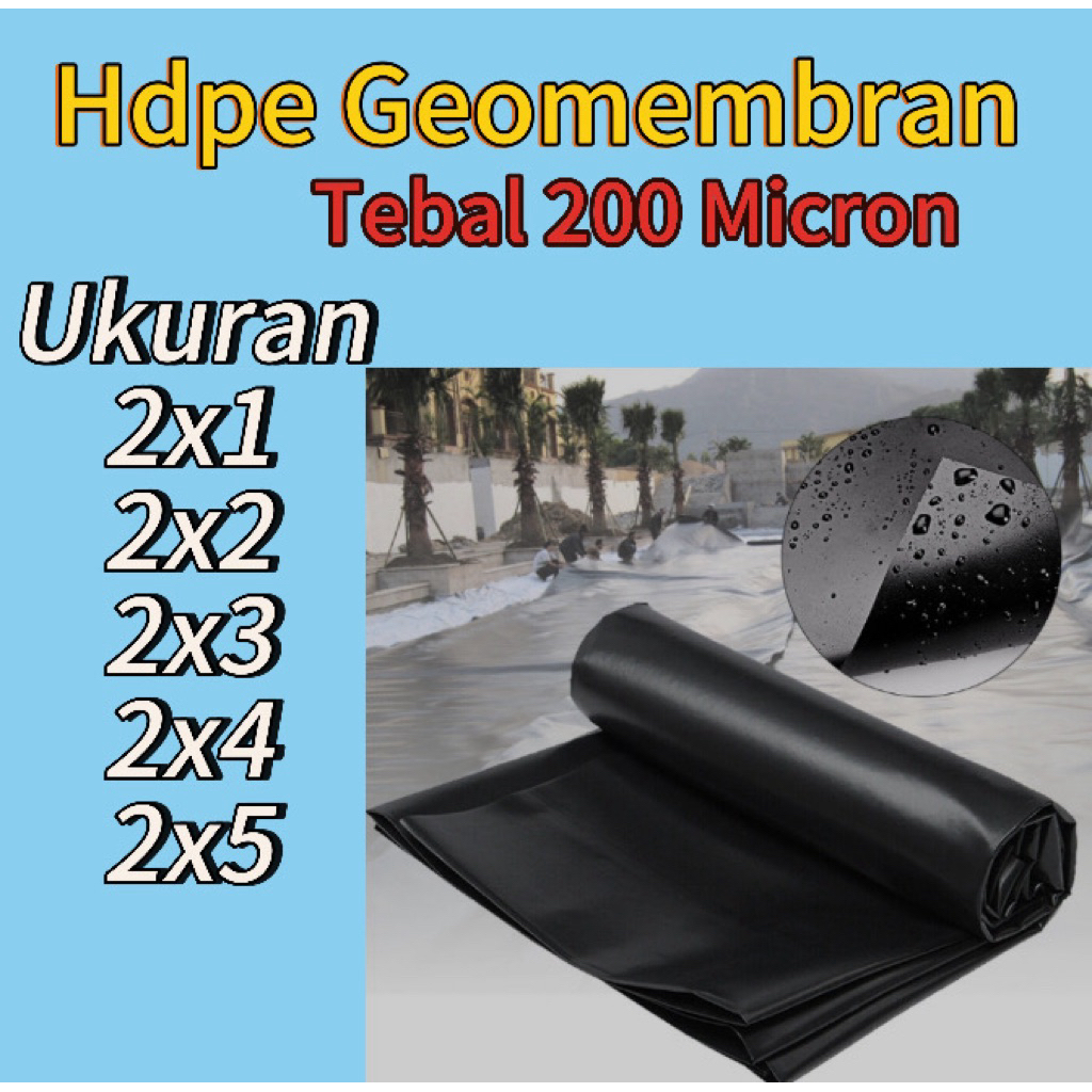Jual Plastik Hdpe Geomembran Berbagai ukuran 200 Micron ( kolam ikan ...