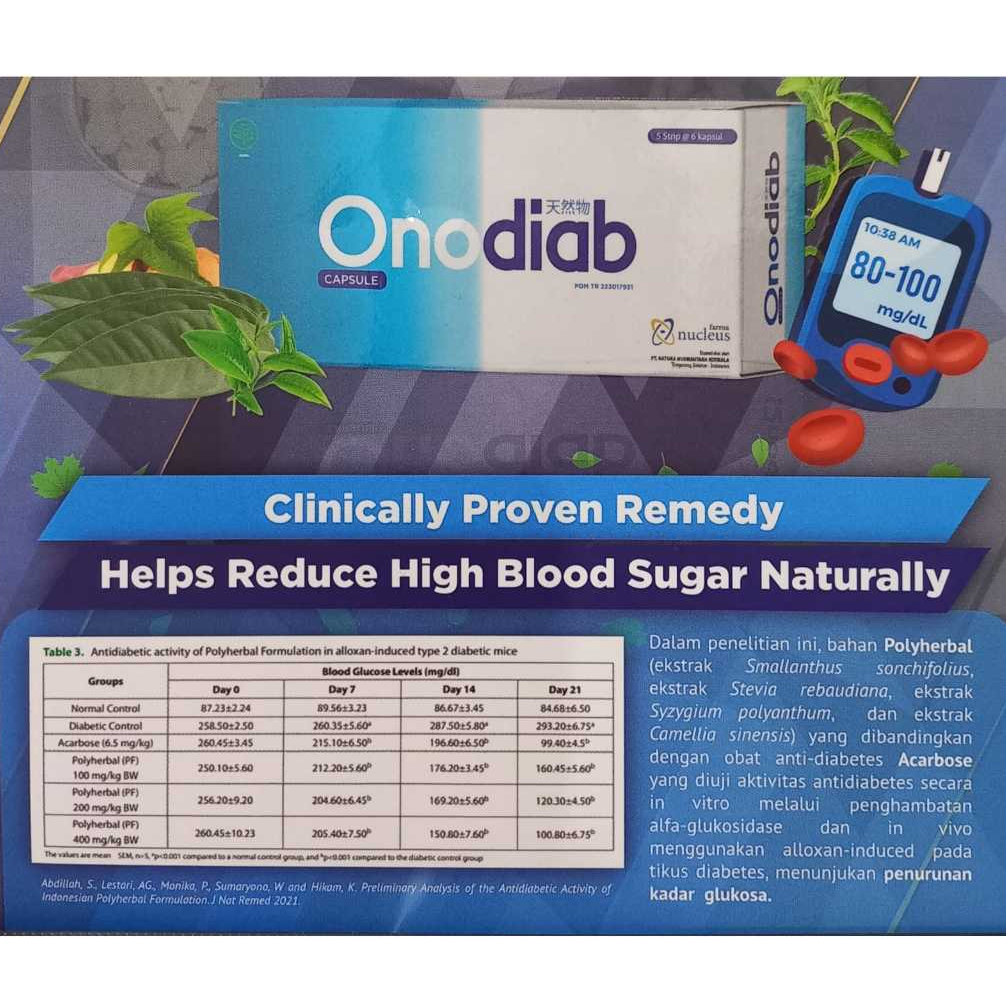 Jual Onodiab Onodiab Herbal – Membantu Mengatasi Diabetes Tipe 2 ...
