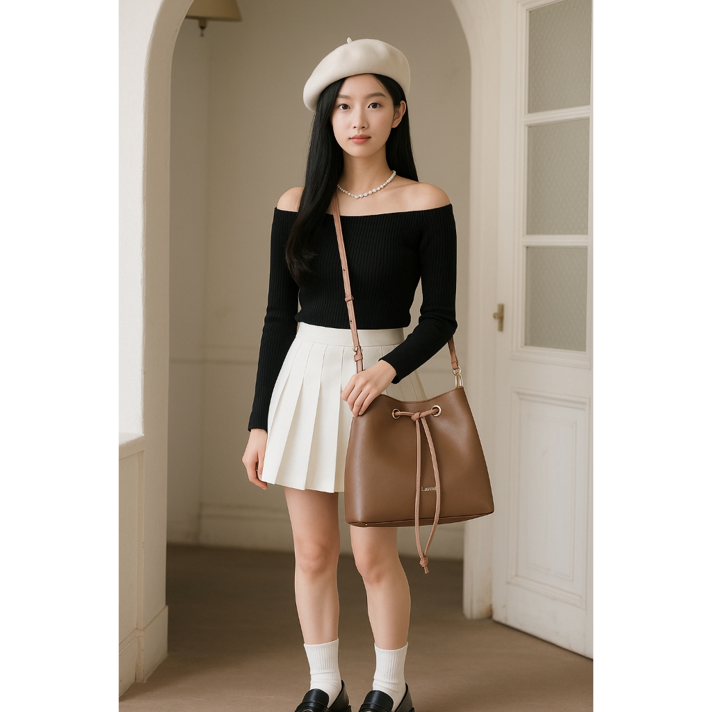 Jual Lecari Christin Bucket – Tas Bucket Kulit Premium untuk Gaya ...