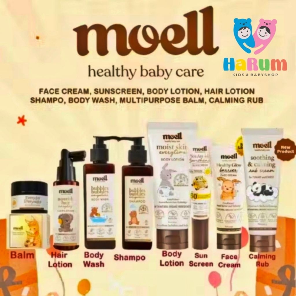 Jual Moell Body Lotion | Moell Hair Lotion | Moell Calming Rub Cream ...