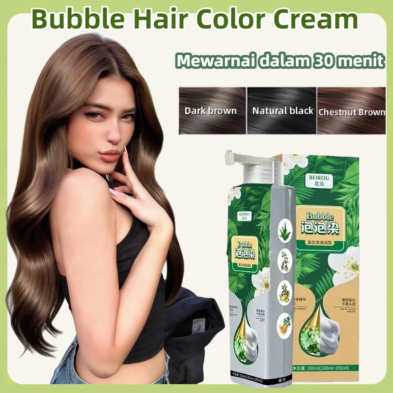 Jual Pewarna Rambut Bubble 200ML / Pewarna Rambut Nabati Murni / Warna ...