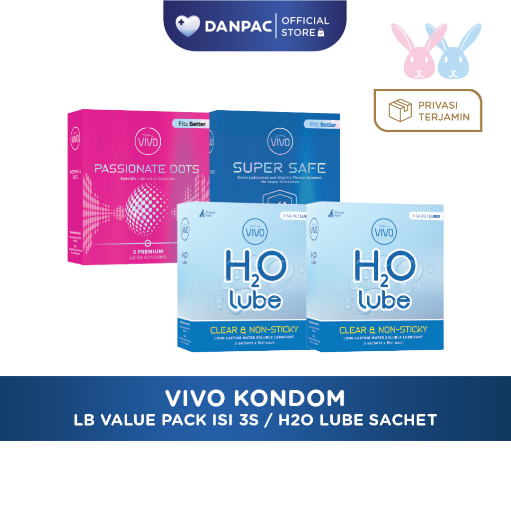 Jual VIVO Kondom LB Value Pack Isi 3S / H2O Lube Sachet | Shopee Indonesia