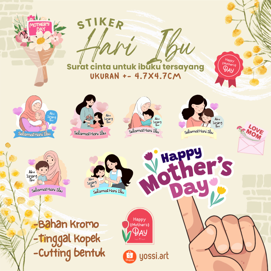 Jual STIKER HARI IBU TINGGAL KOPEK | Shopee Indonesia