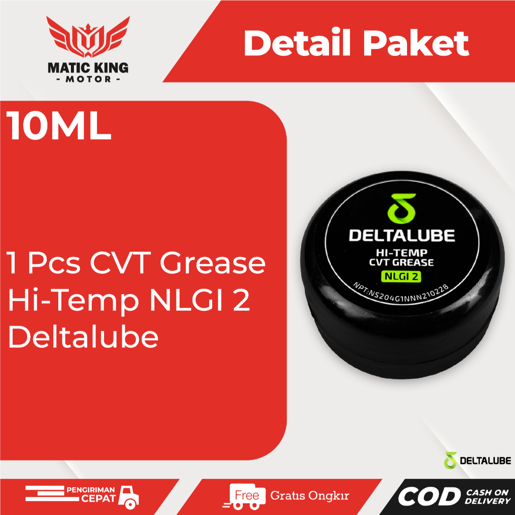 Jual Grease Minyak Gemuk Pelumas Bearing CVT Hi-Temp 10gr Deltalube ...