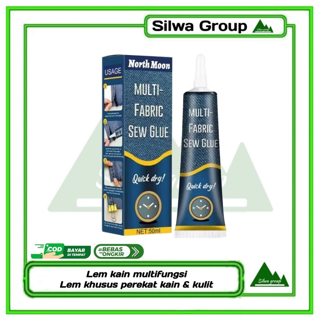 Jual Lem kain super kuat multi fabric sew glue / lem manik manik north ...