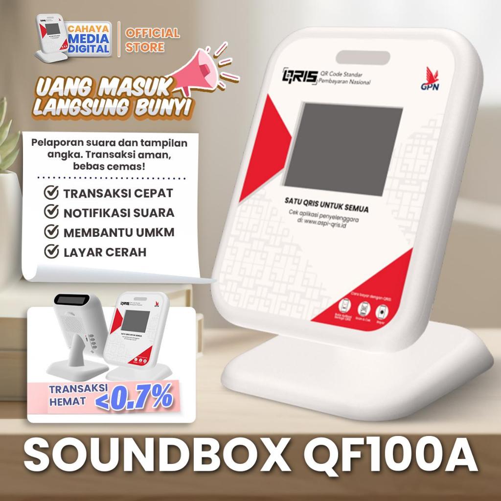 Jual Soundbox Cahaya QF100 Qris Kode Dinamis | Spiker Pembayaran QR ...
