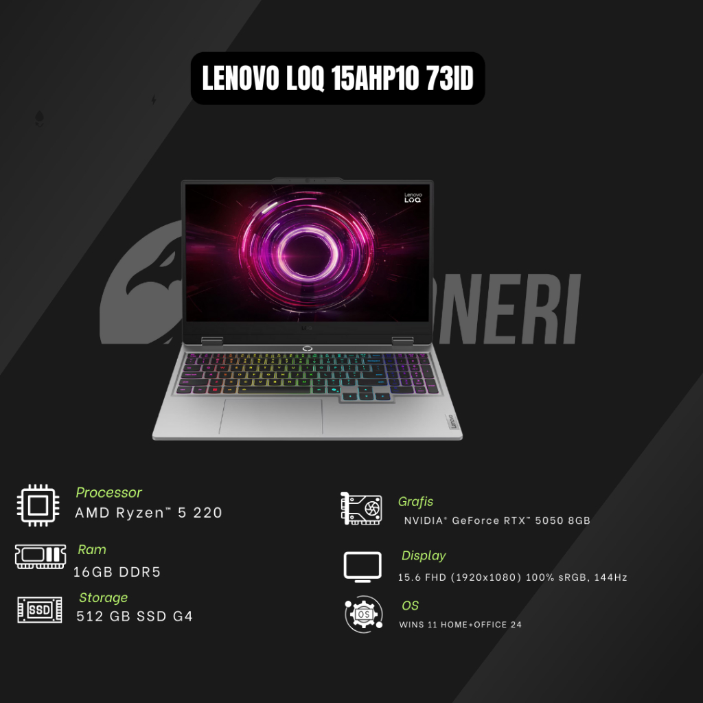 Jual Lenovo LOQ 15AHP10 73ID Luna Grey AMD RYZEN 5 220 16GB 512GBSSD ...