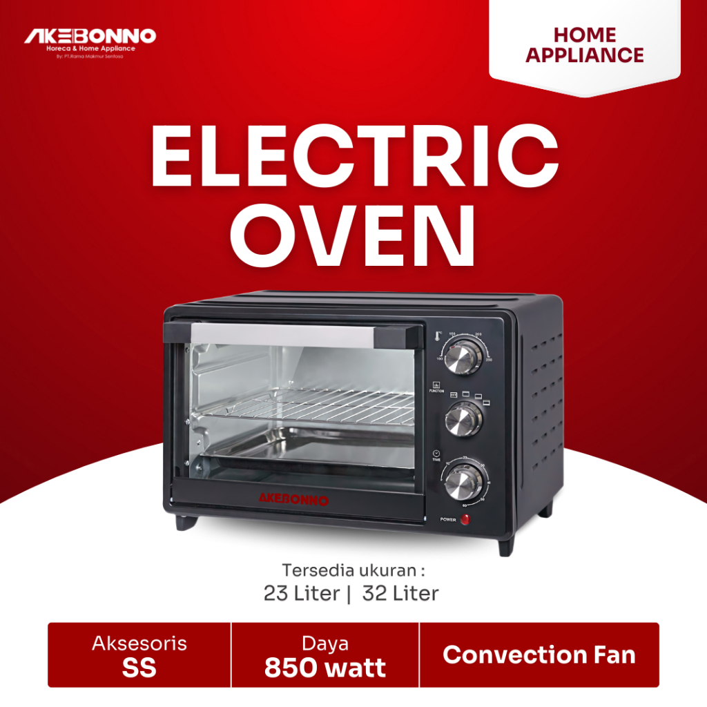 Jual AKEBONNO ELECTRIC OVEN UKURAN 23 & 32 LITER / OVEN LISTRIK 750 LOW ...