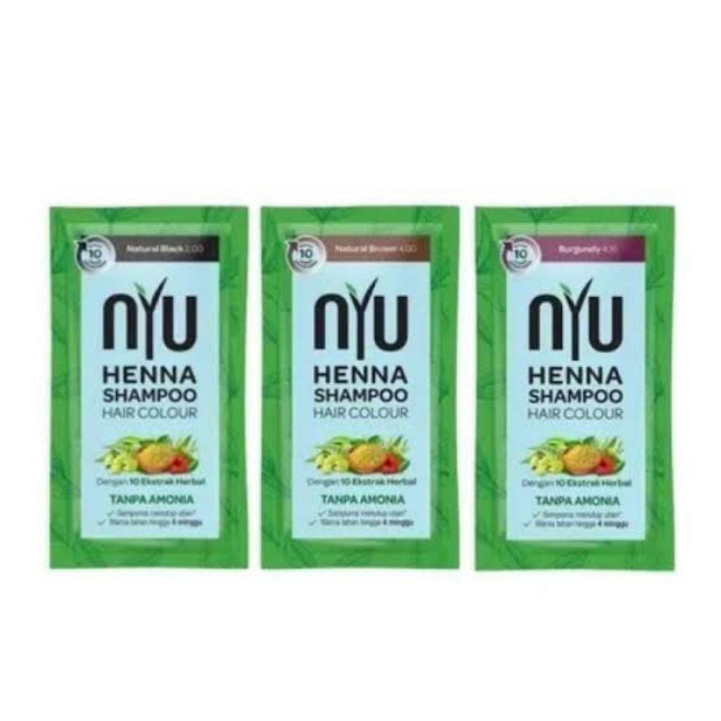 Jual Nyu Henna Shampoo 20ml per/SACHET All Varian | Shopee Indonesia