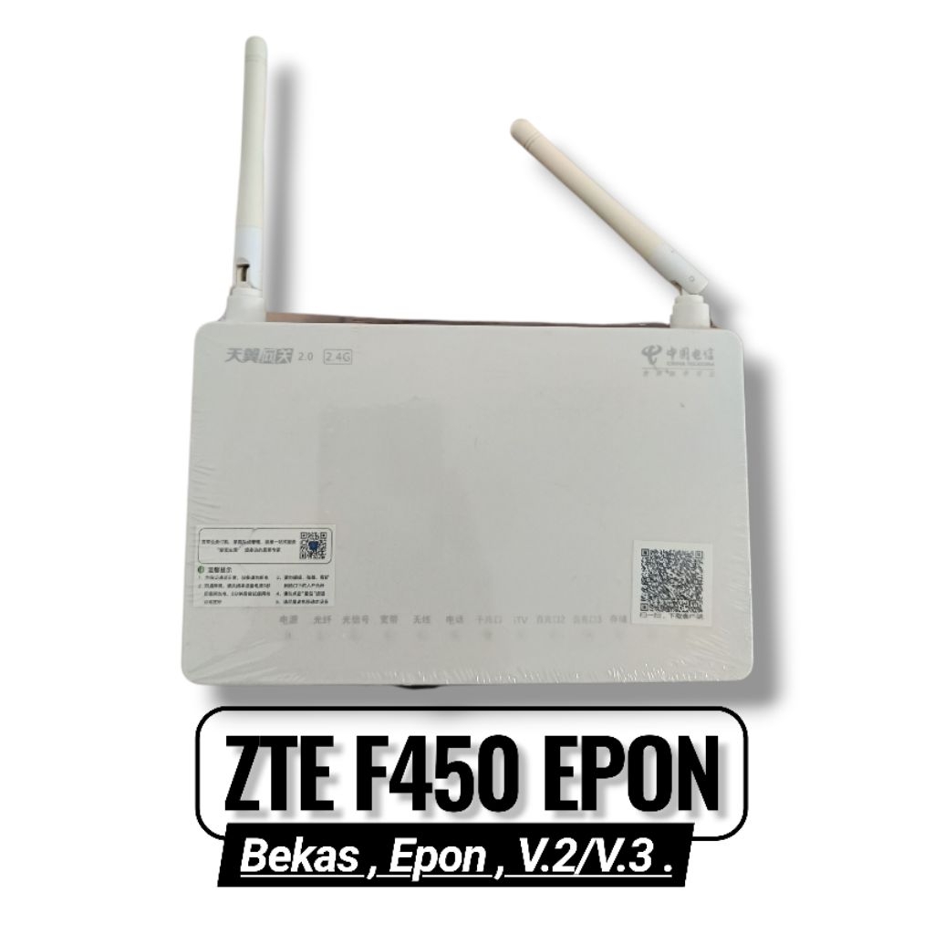 Jual ONT EPON ONU ZTE ZXHN F450 ACCESS POINT WIRELESS WIFI BUKAN F660 ...