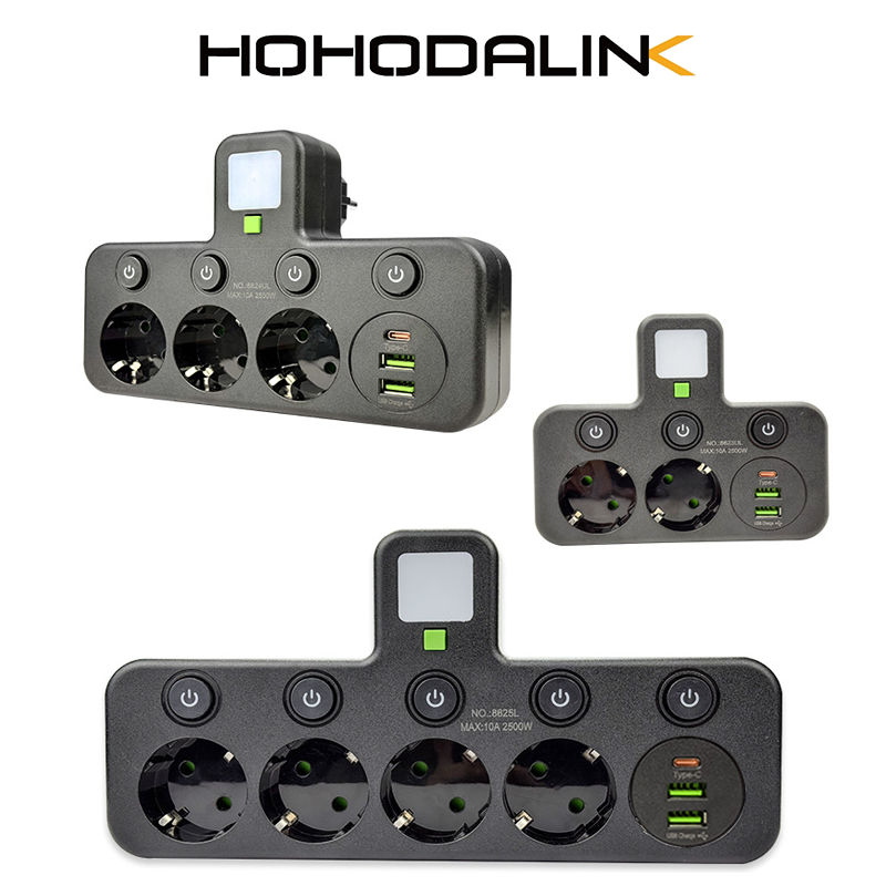 Jual HOHODALINK USB Lubang 3/4 Stop Kontak Multi Outlet/Power Strip ...