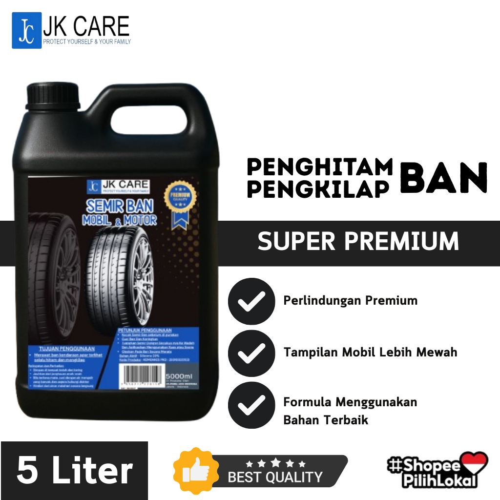 Jual Semir Ban Super Premium Hitam Mengkilap 5 Liter Melindungi ...