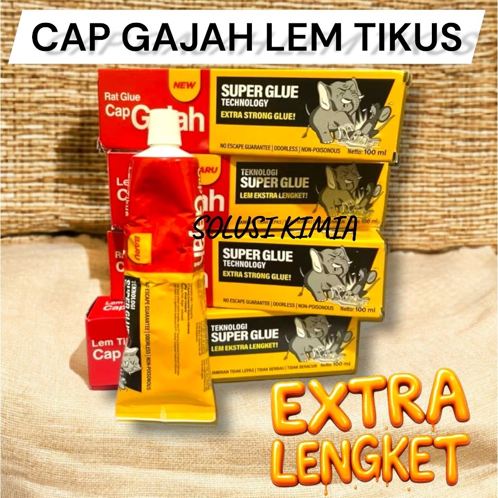 Jual Lem Tikus Cap Gajah Baru Dijamin Original Lengket Merekat | Shopee ...