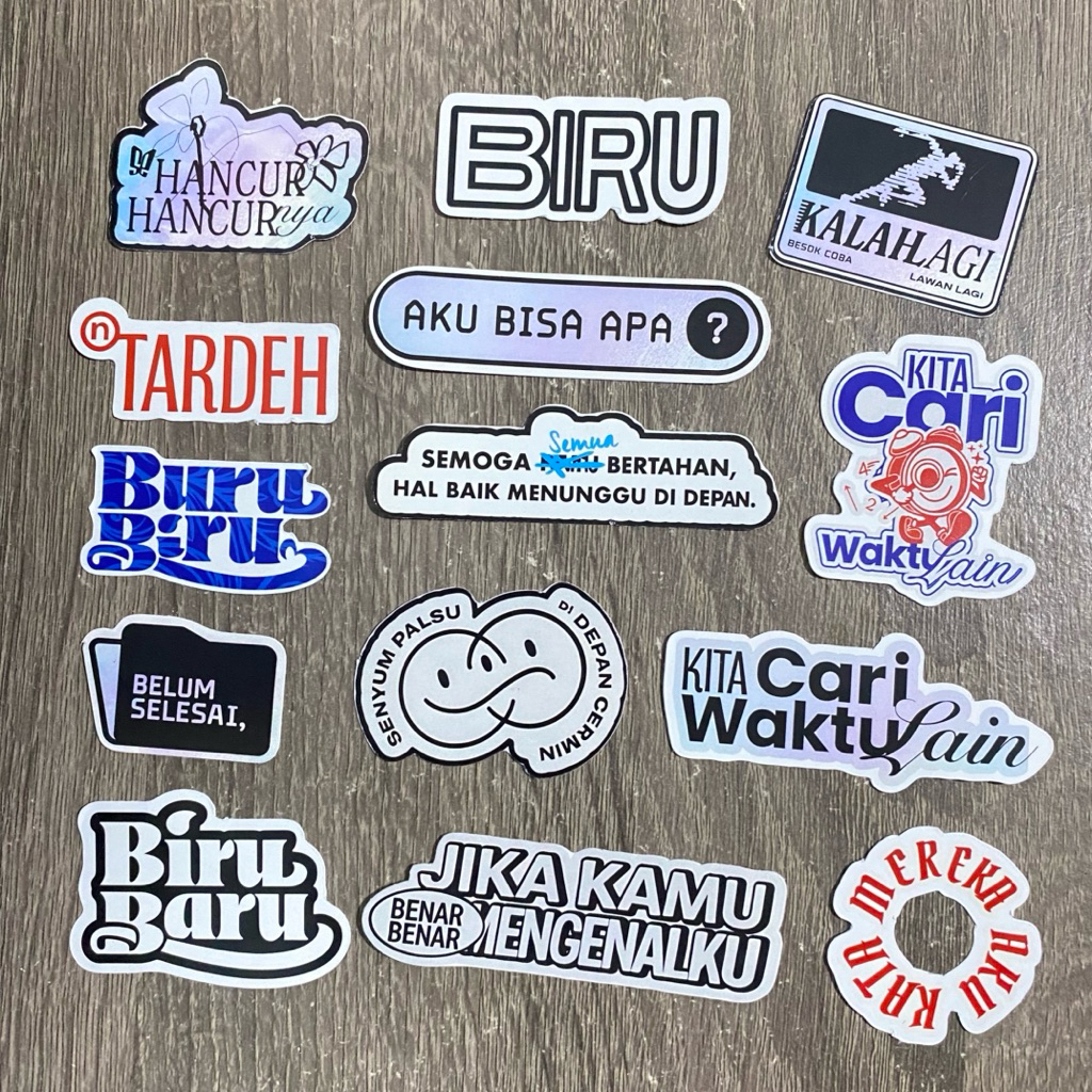 Jual BIRU BARU | COD Sticker Pack Biru Baru Sticker Vinyl Biru Baru ...