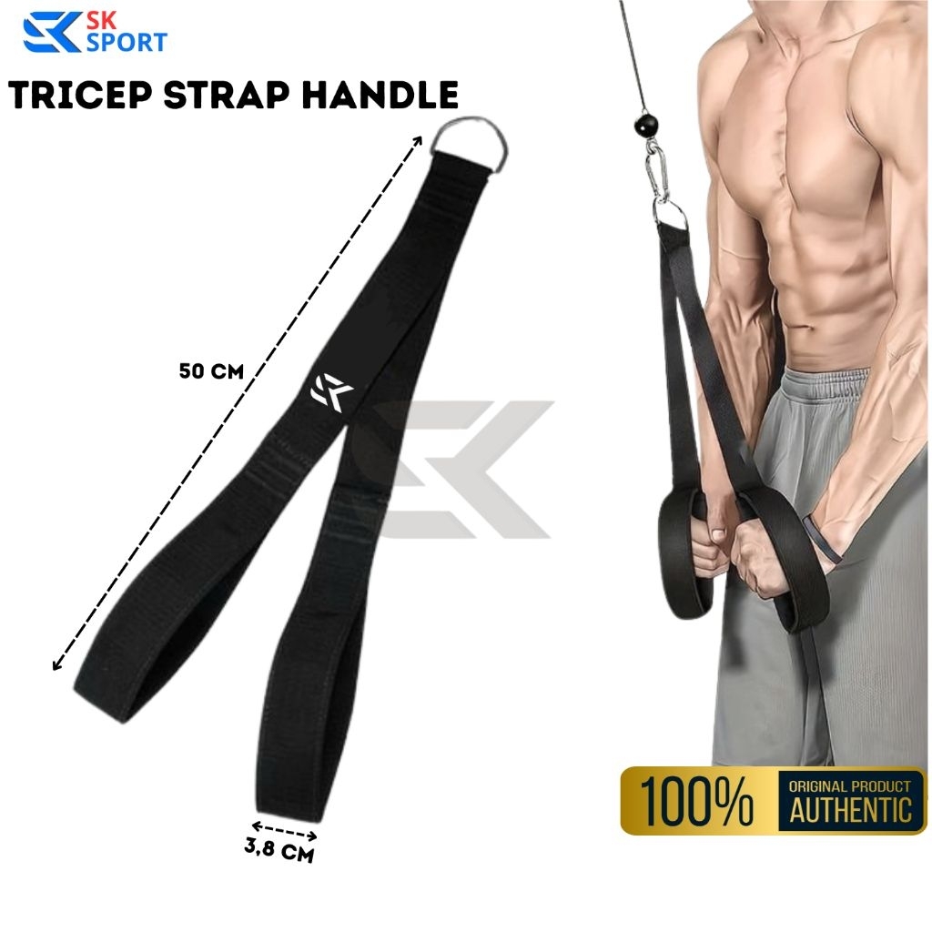 Jual (Promo) Tricep Strap Handle Gym Premium 50 cm – Tali Tricep Tebal ...