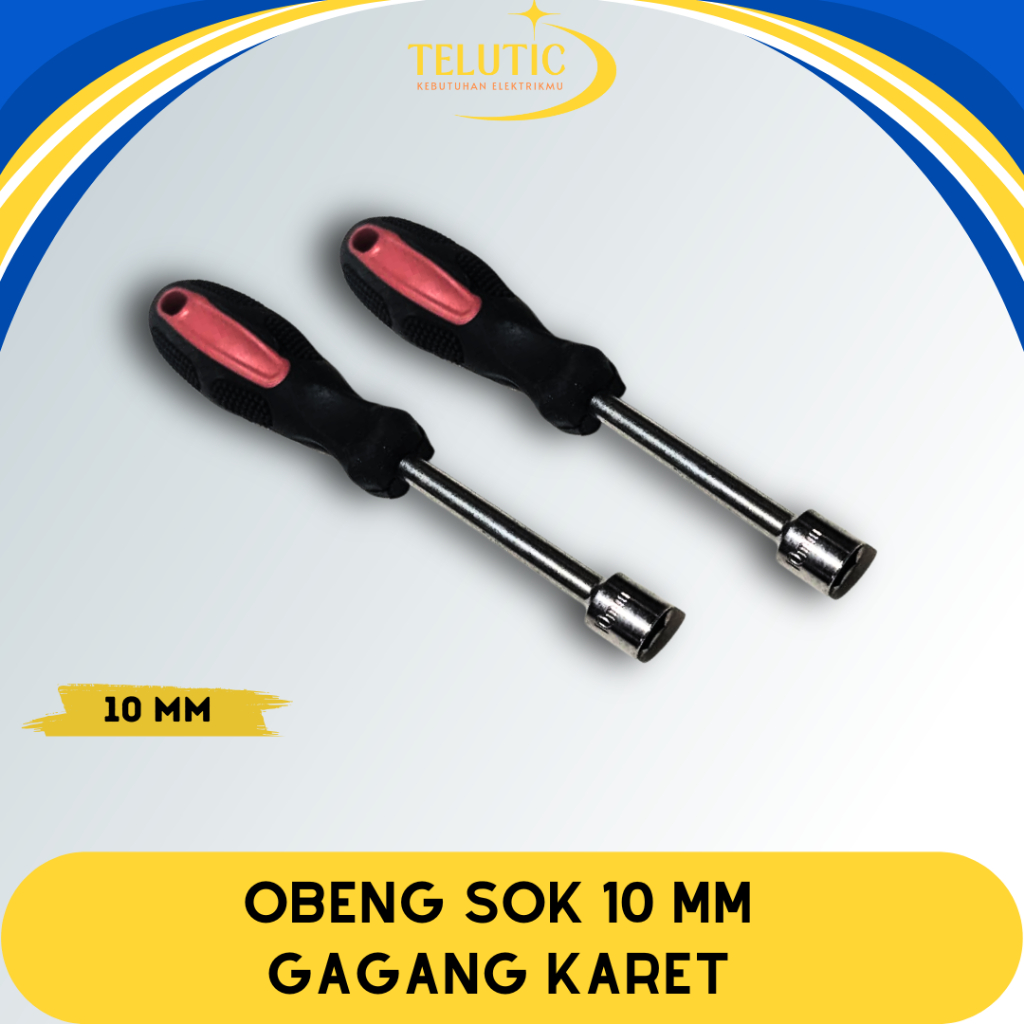 Jual Obeng Sok 10 mm Gagang Karet Murah – Obeng Soket Serbaguna untuk ...