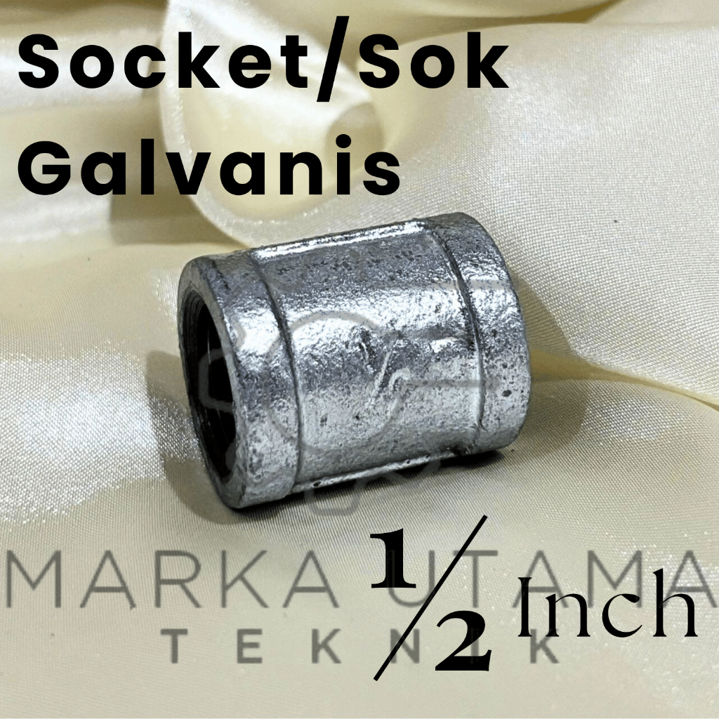 Jual Sok Drat Galvanis 1/2" - Socket 1/2 inch - Sok drat dalam galvanis ...