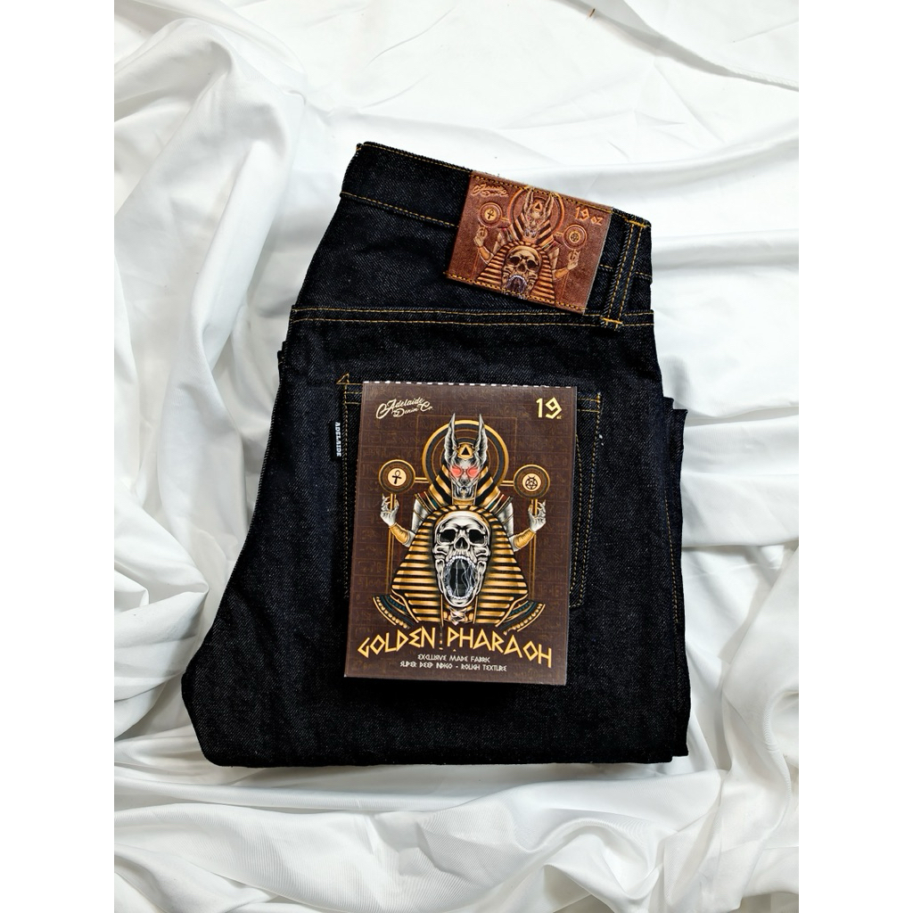 Jual Adelaide Denim | 19oz Golden Pharaoh Loomstate Extra Deep Indigo ...