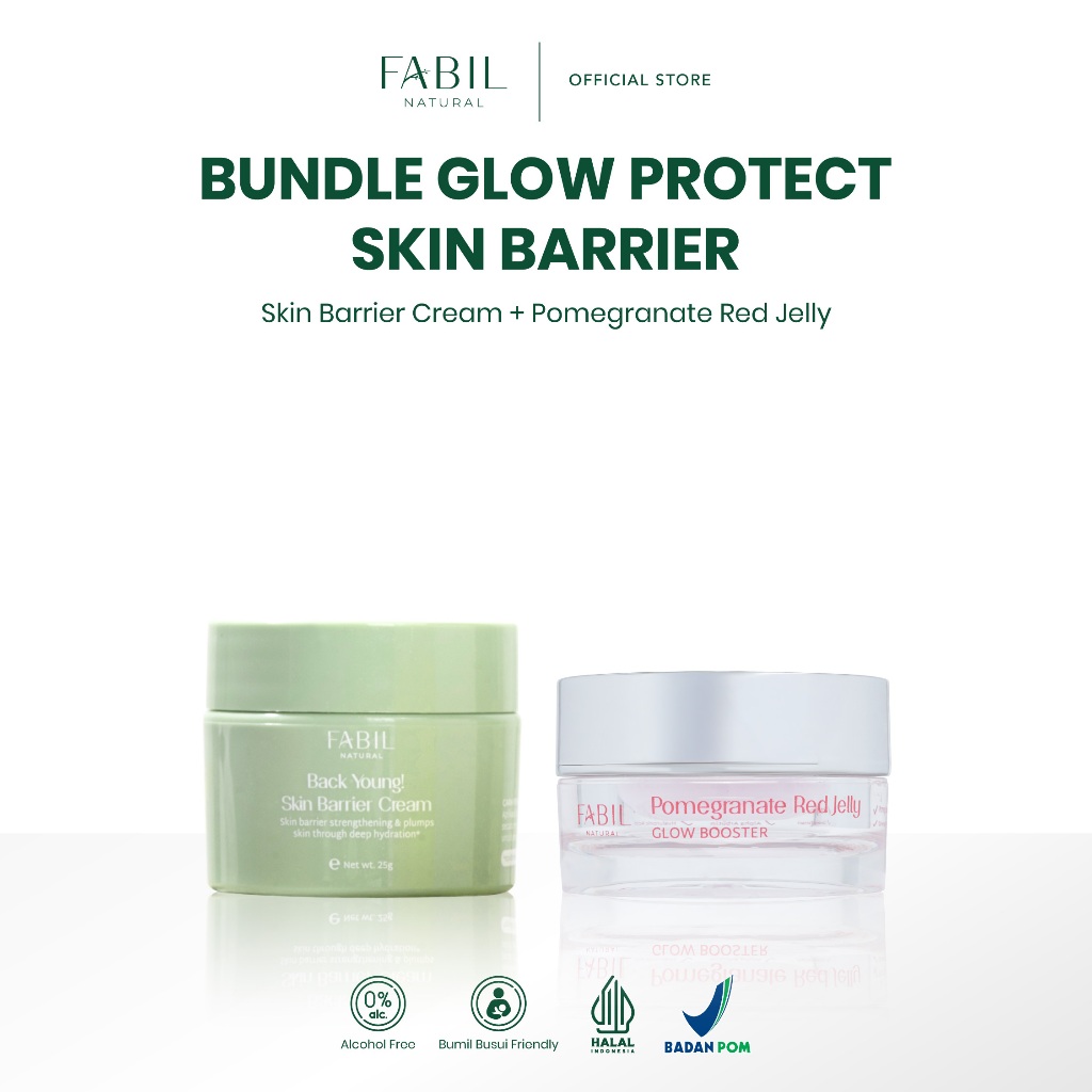 Jual [2 pcs] Fabil Combo Glow Skin Barrier Cream + Red Jelly ...