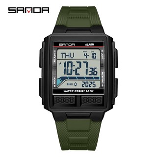 Jual SANDA 2212 Jam Tangan Pria Digital Sport EL Backlight Tali Rubber ...