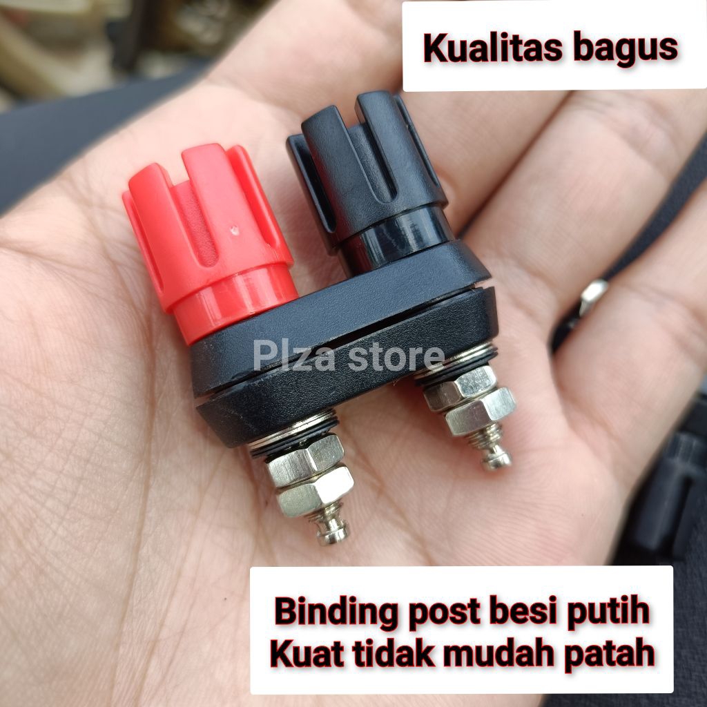 Jual Binding Post Bending post speaker terminal speaker putih besi ...