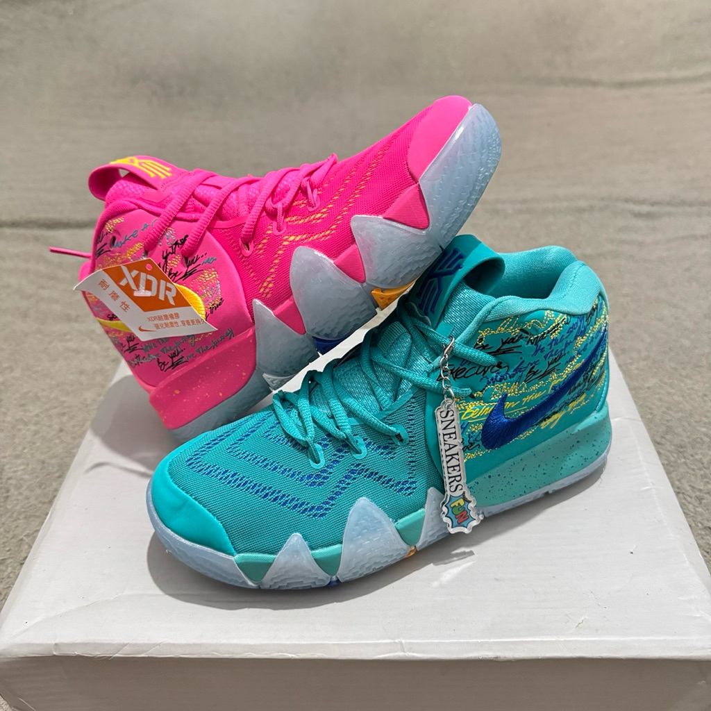 Jual SEPATU BASKET KYRIE 4 NBA 2K18 TEAL PINK PREMIUM ORIGINAL | Shopee ...