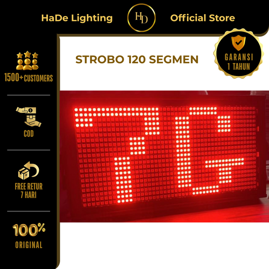 Jual Strobe Huruf 120 Segmen 1000 Watt LED - Lampu Strobe Stromy ...