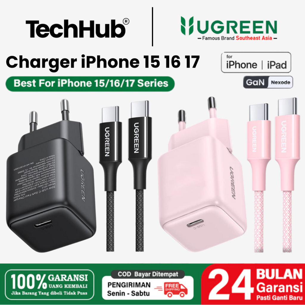 Jual UGREEN Charger Set GaN N For iPhone 15 16 17 Pro Max Type C to C ...
