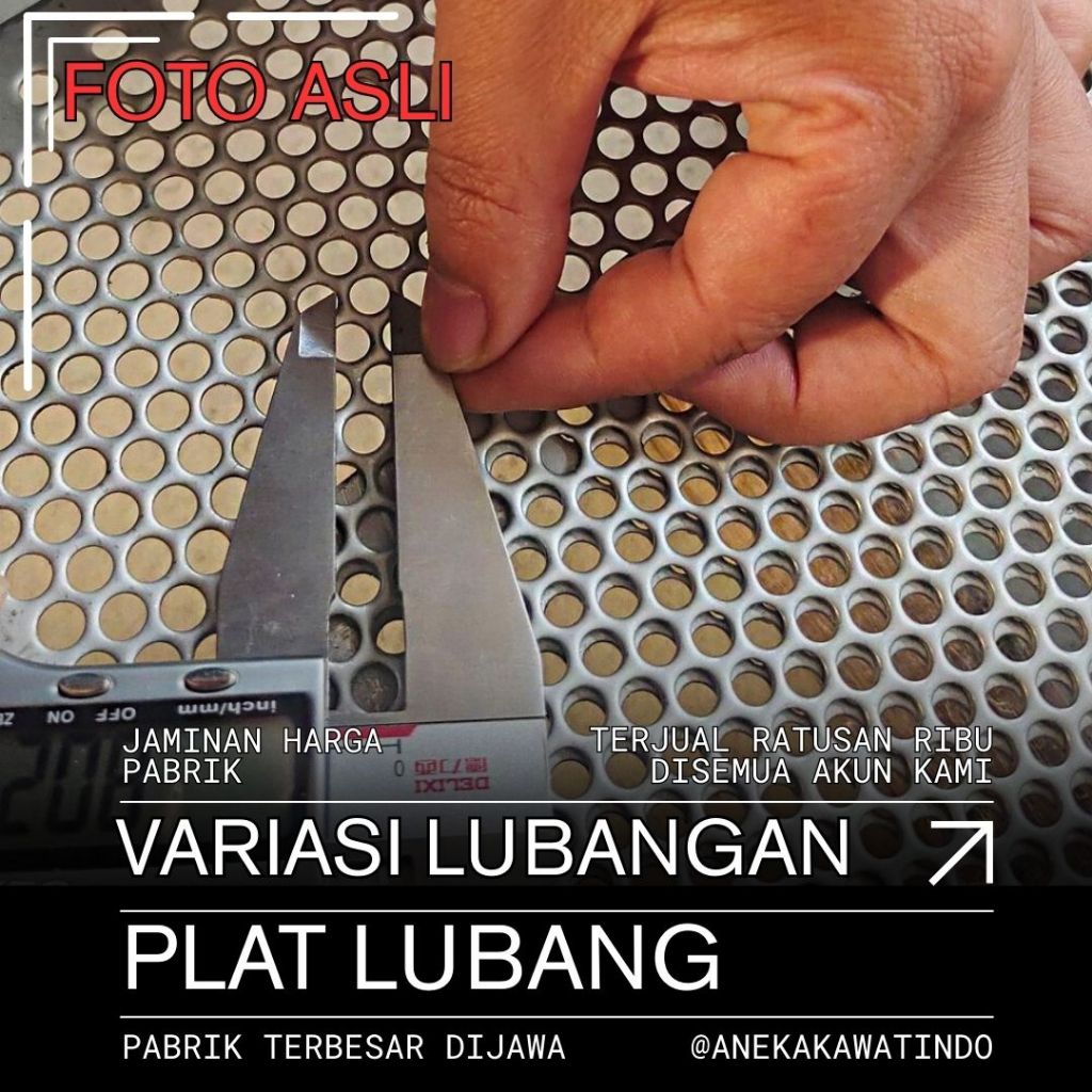 Jual Plat Lubang Besi / Perforated Ukuran 2x1Meter & 2,4x1,2Meter ...