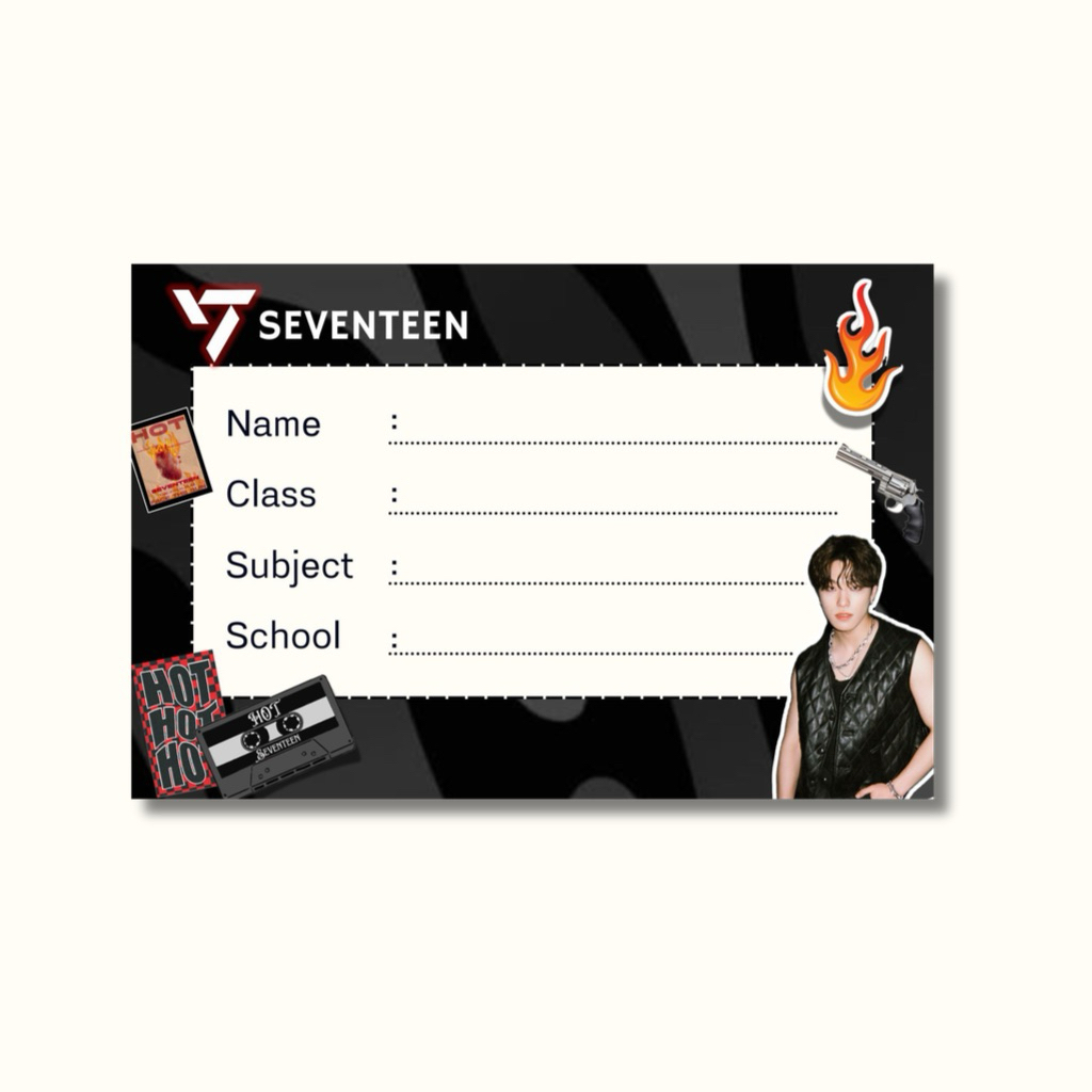 Jual Sticker label nama SEVENTEEN HOT VER. | Shopee Indonesia