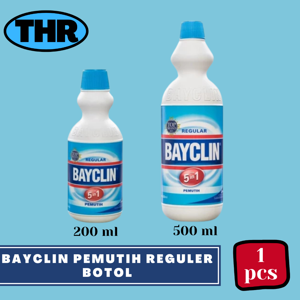Jual Bayclin Pemutih Pakaian Reguler Botol 200ml & 500ml | Shopee Indonesia