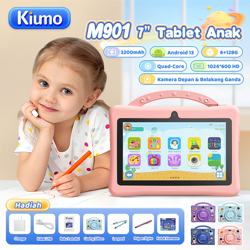 Jual Kiumo M901 tablet anak Biru Muda 6+128G 7-inch Tablet Edukasi Anak ...