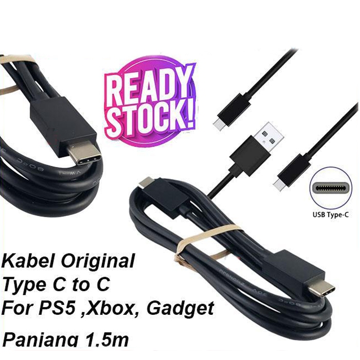 Jual Hagibis - Kabel / Cable Original Ps5 Slim / Ps5 Fat Usb C To C ...