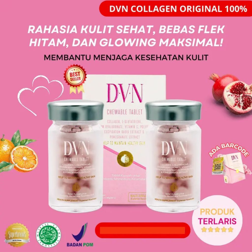 Jual DVN COLLAGEN ORIGINAL ISI 60 TABLET HISAP 2X SEHARI | Shopee Indonesia