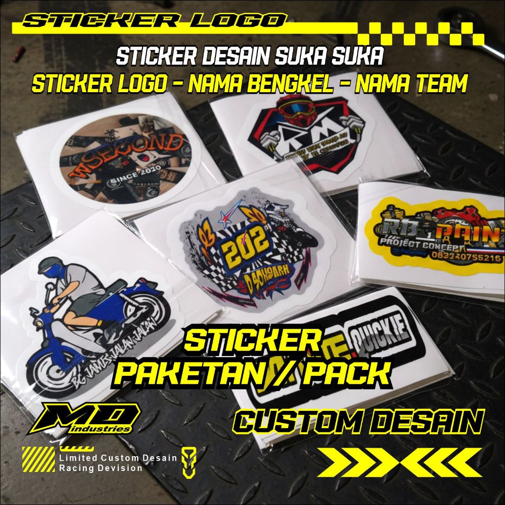 Jual Cetak Stiker Paketan Custom cutting sticker warna sticker club ...