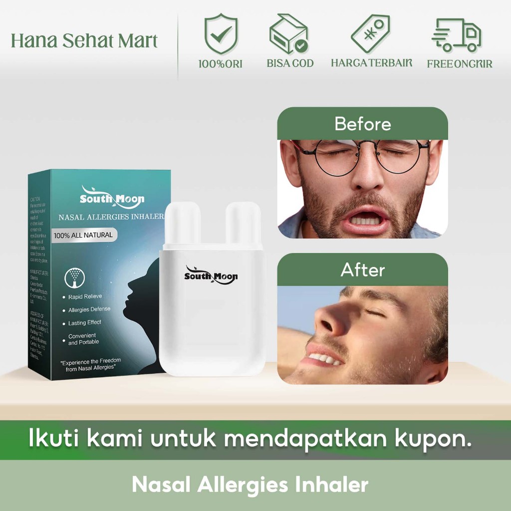 Jual South Moon Nasal Allergies Inhaler 1.8ml Inhaler Hidung Untuk ...