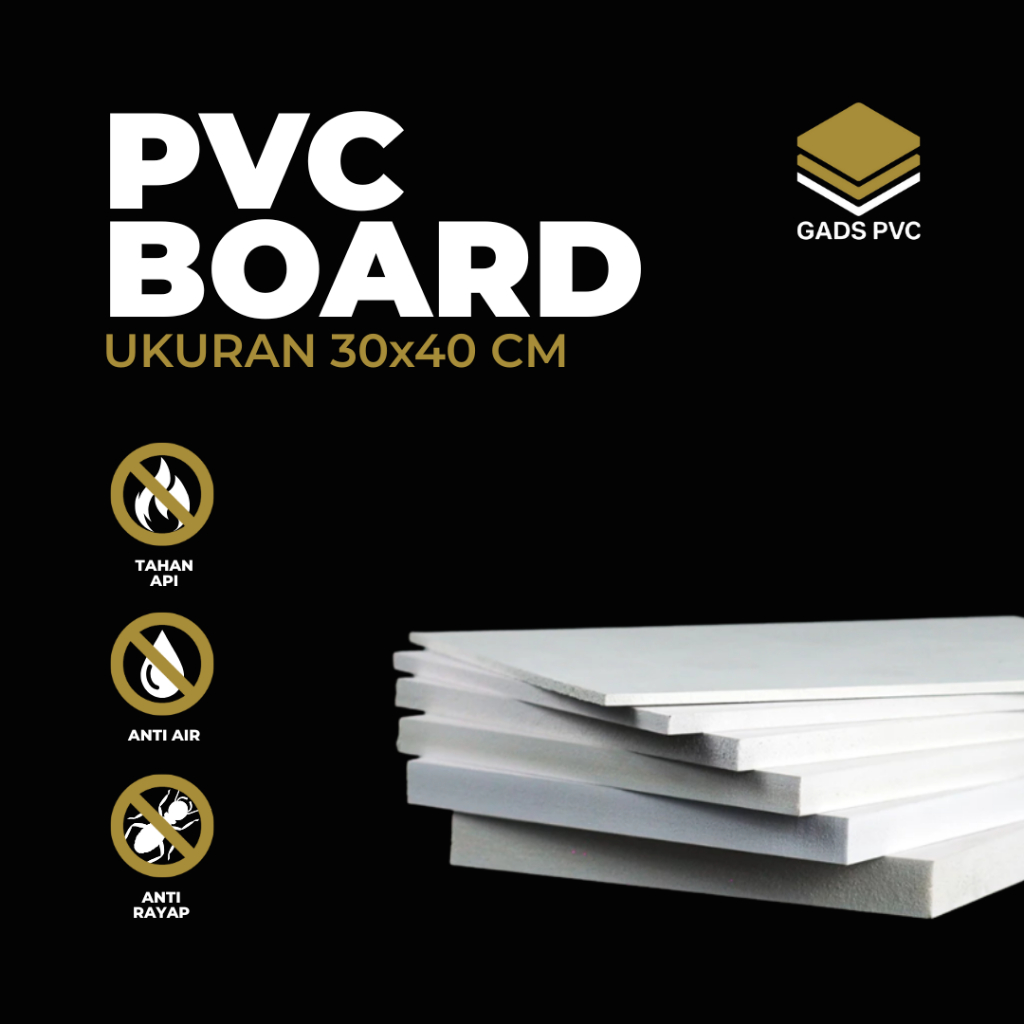 Jual PVC Foam Board 30x40 Putih – Tebal 9mm – Anti Air & Anti Rayap ...