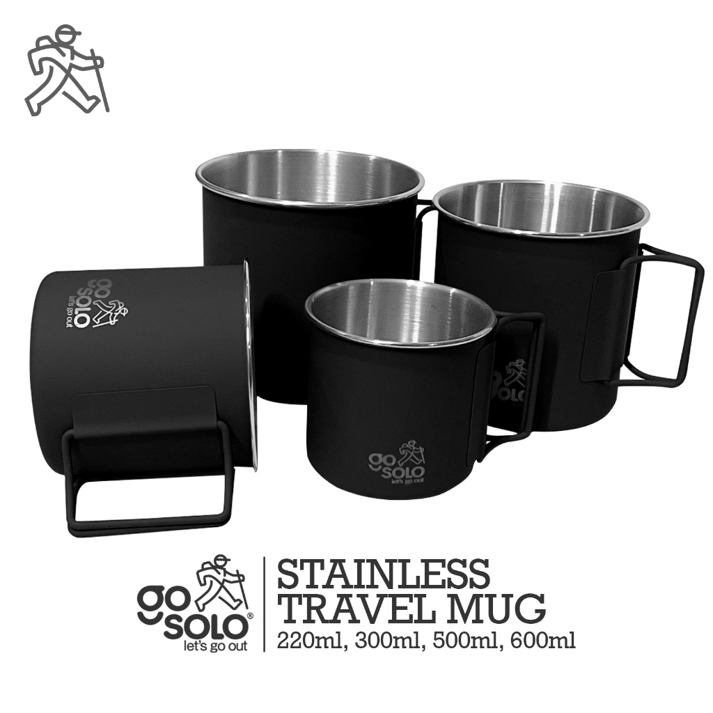 Jual Go Solo Stainless Travel Mug - Black | Shopee Indonesia
